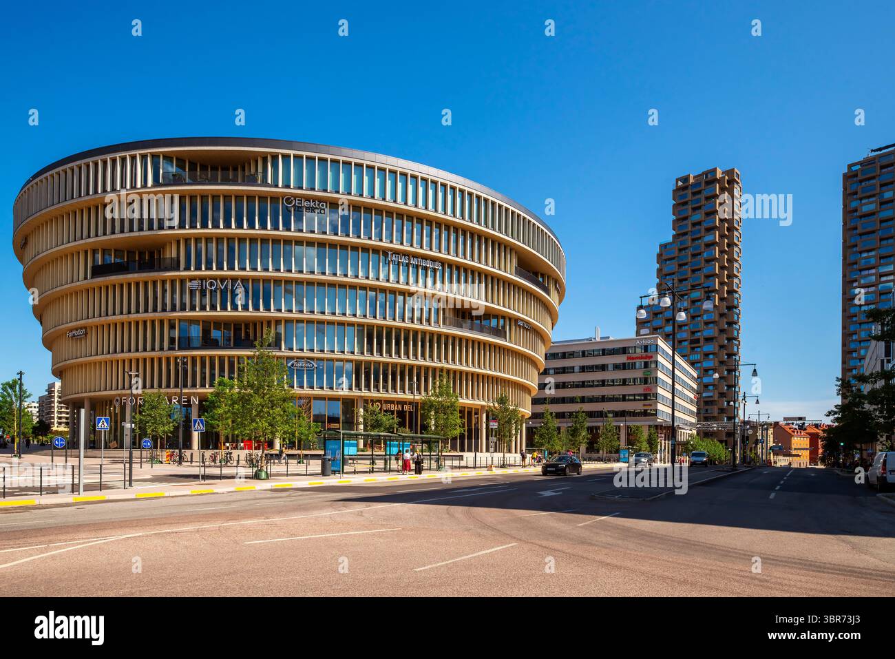The Forskaren circular life‑science building in Hagastaden in Stockholm, Sweden. It was named ...