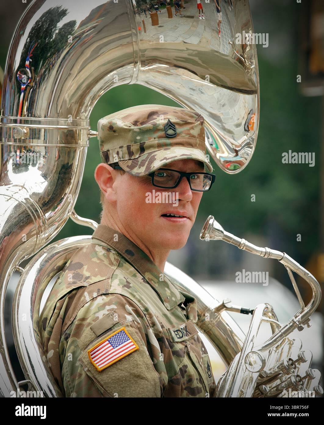 Seventy-eighth Army Band trumpet in Philadelphia Stock Photo - Alamy