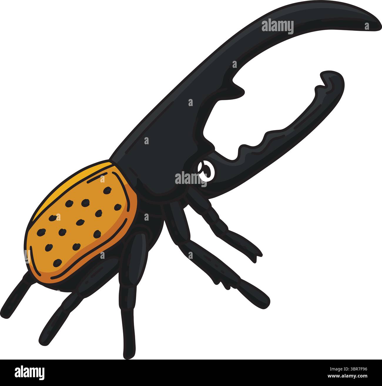Insect Hercules Beetle Cartoon Colored Clipart Stock Vector Image & Art ...