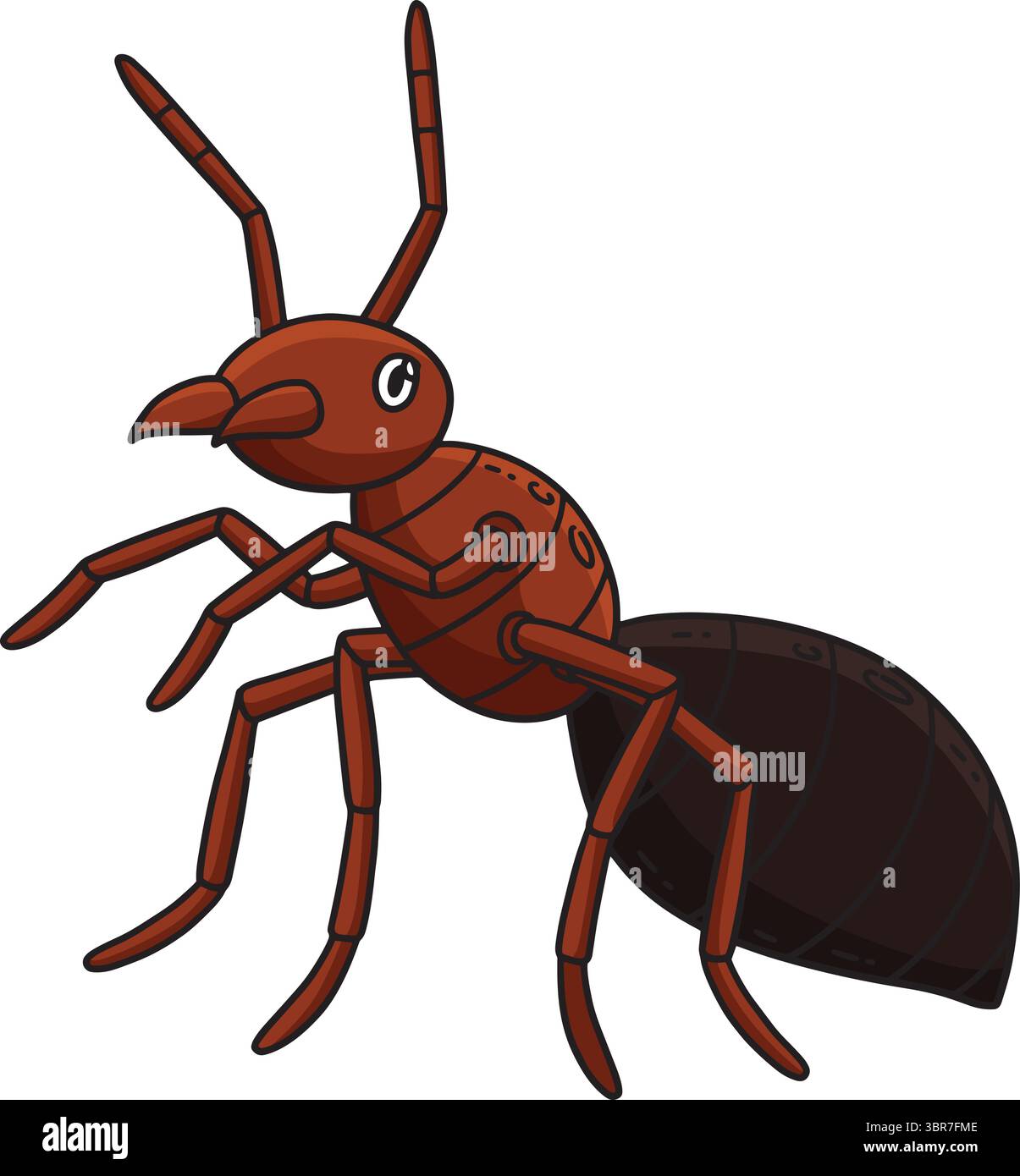 Insect Red Fire Ant Animal Cartoon Colored Clipart Stock Vector Image ...