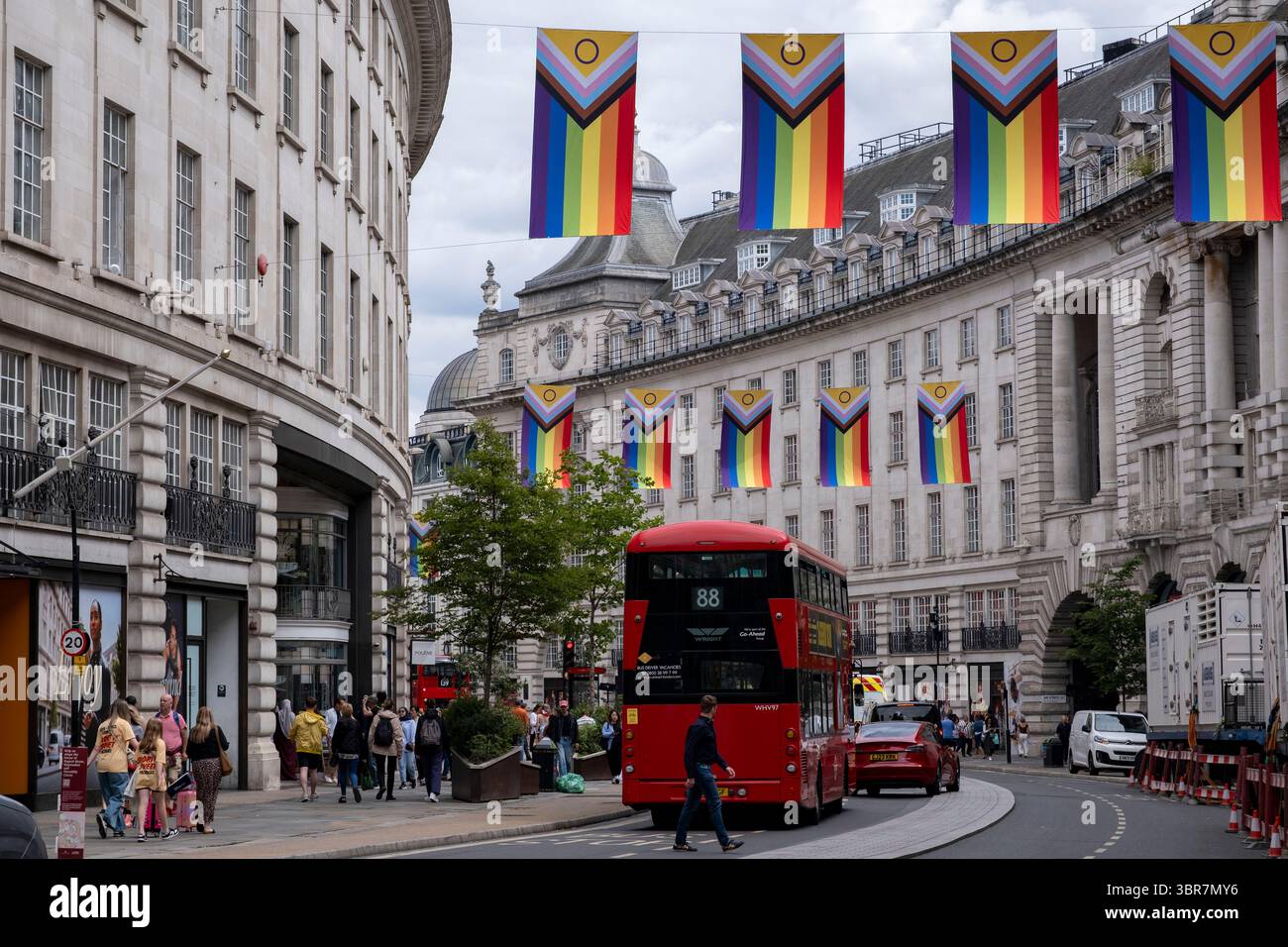 Intersex Inclusive Pride flags high above Regent Street in advance of ...