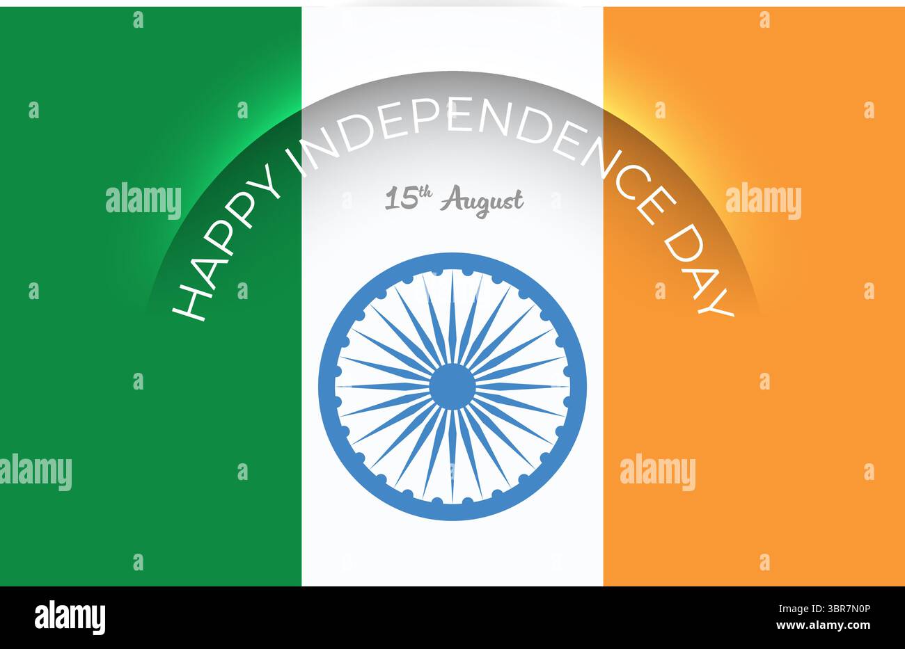 Indian flag theme background, shadow cut line for India Independence ...
