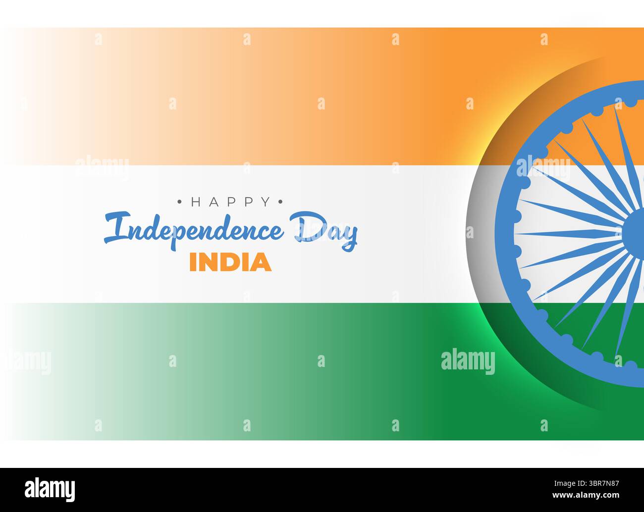Indian flag theme background, shadow cut line for India Independence ...
