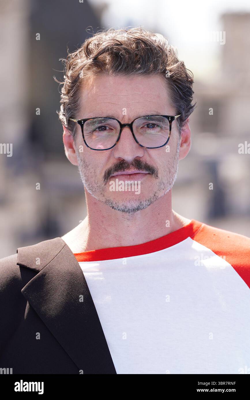 Pedro Pascal during a photocall for The Fantastic Four: The First Steps ...