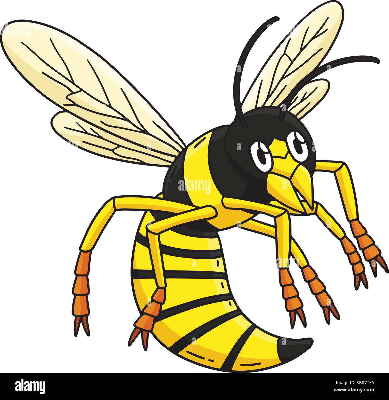 Insect Wasp Animal Cartoon Colored Clipart Stock Vector Image & Art - Alamy