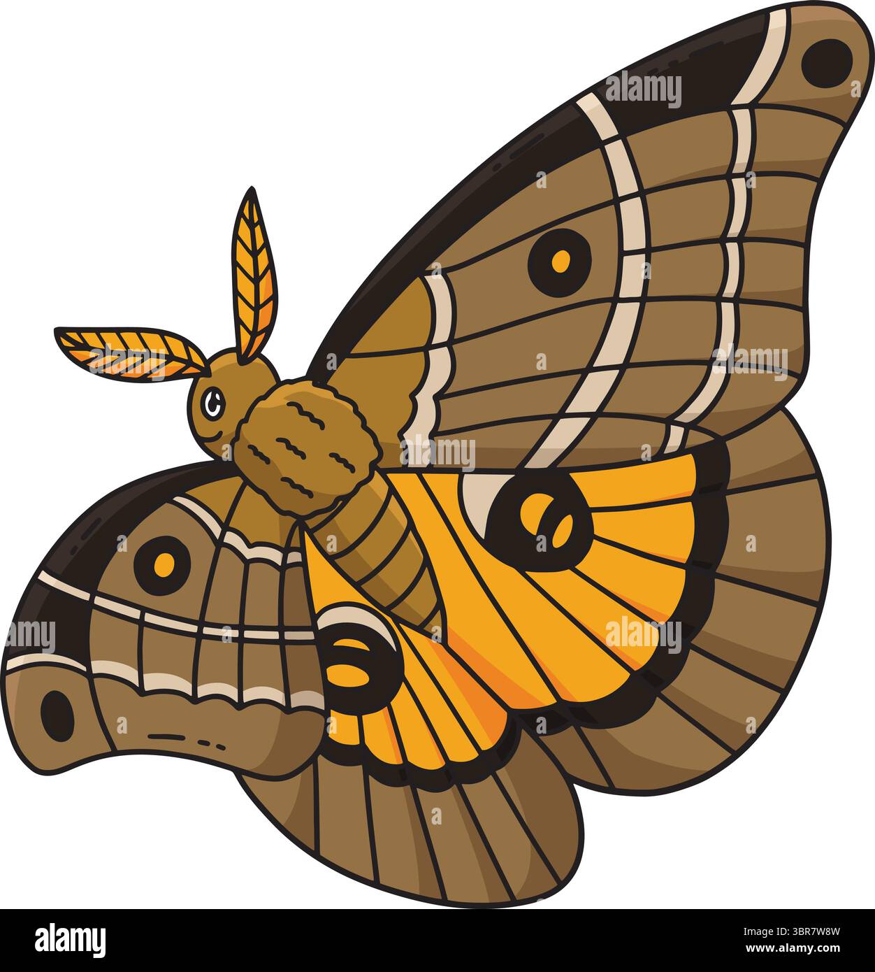 Insect Moth Animal Cartoon Colored Clipart Stock Vector Image & Art - Alamy