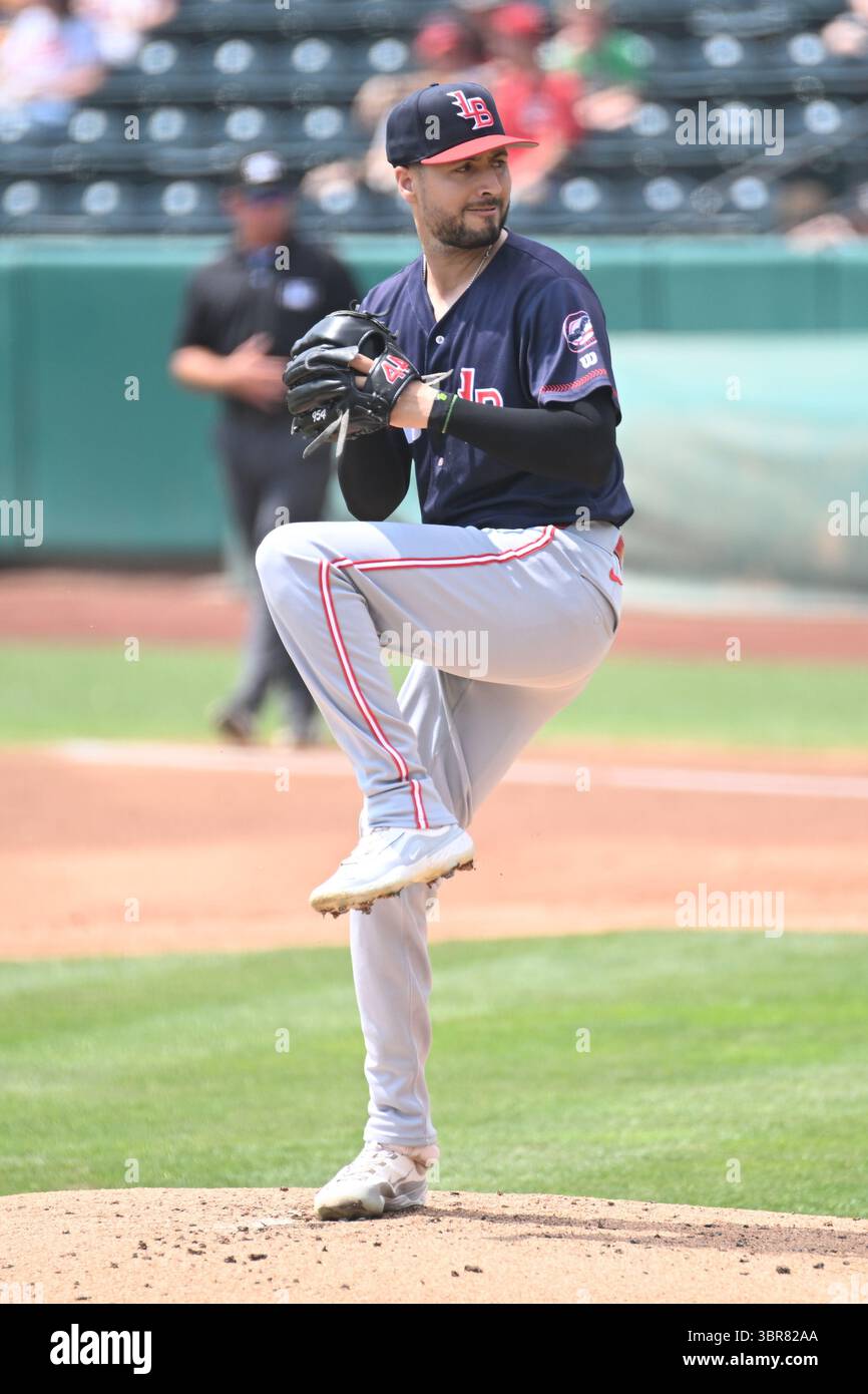 July 10, 2025: Louisville Bats pitcher Brian Van Belle (45) pitches ...
