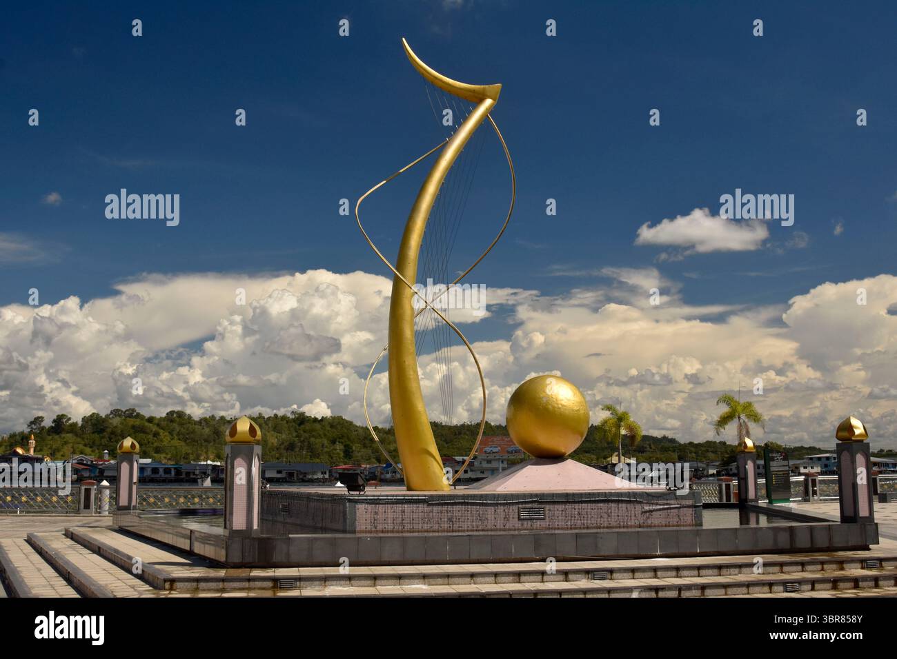 May 22, 2019, Brunei: Statue Mercu Dirgahayu 60, a monument about the ...