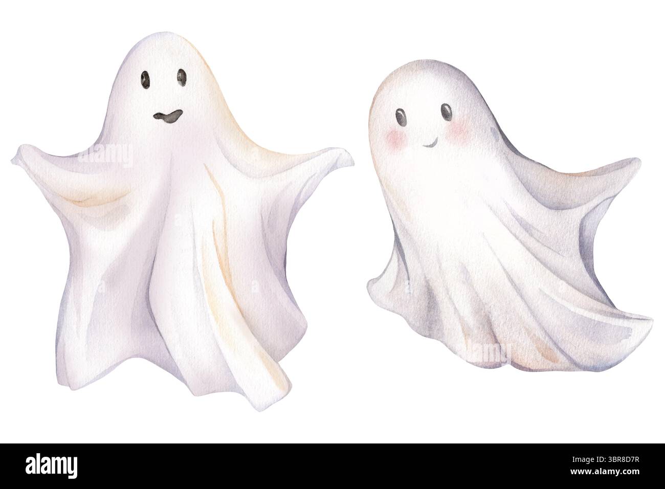 Set of cute ghosts for Halloween perfect for kids design. Hand drawn ...