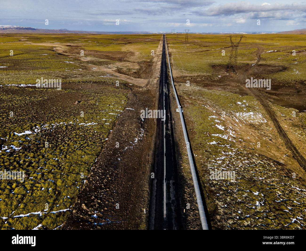 Aerial view road through mossy hi-res stock photography and images - Alamy