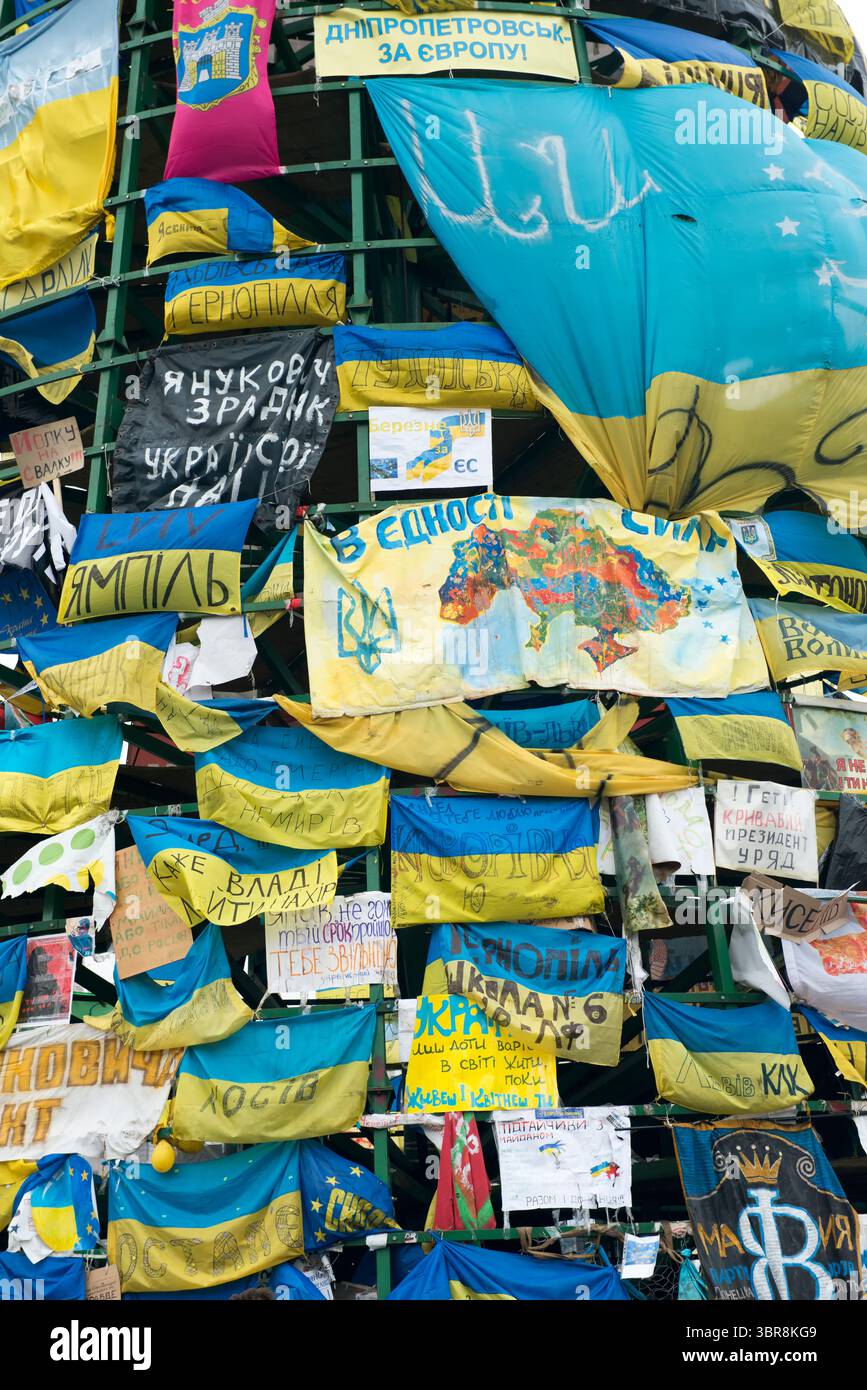 Vibrant flags and heartfelt banners express unity and hope during ...