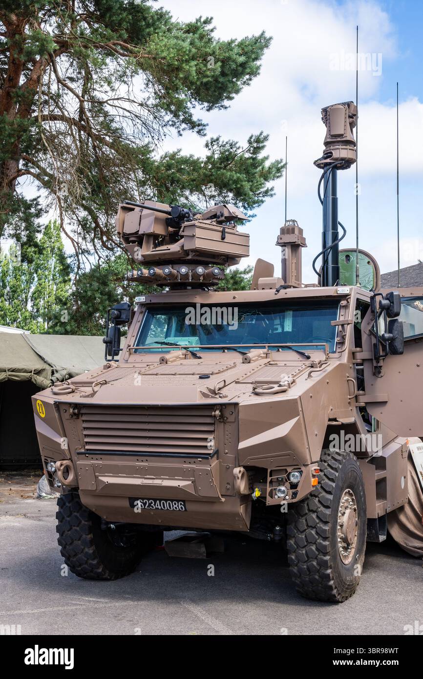 Front view of a French Army's Griffon, a six-wheel drive multipurpose ...