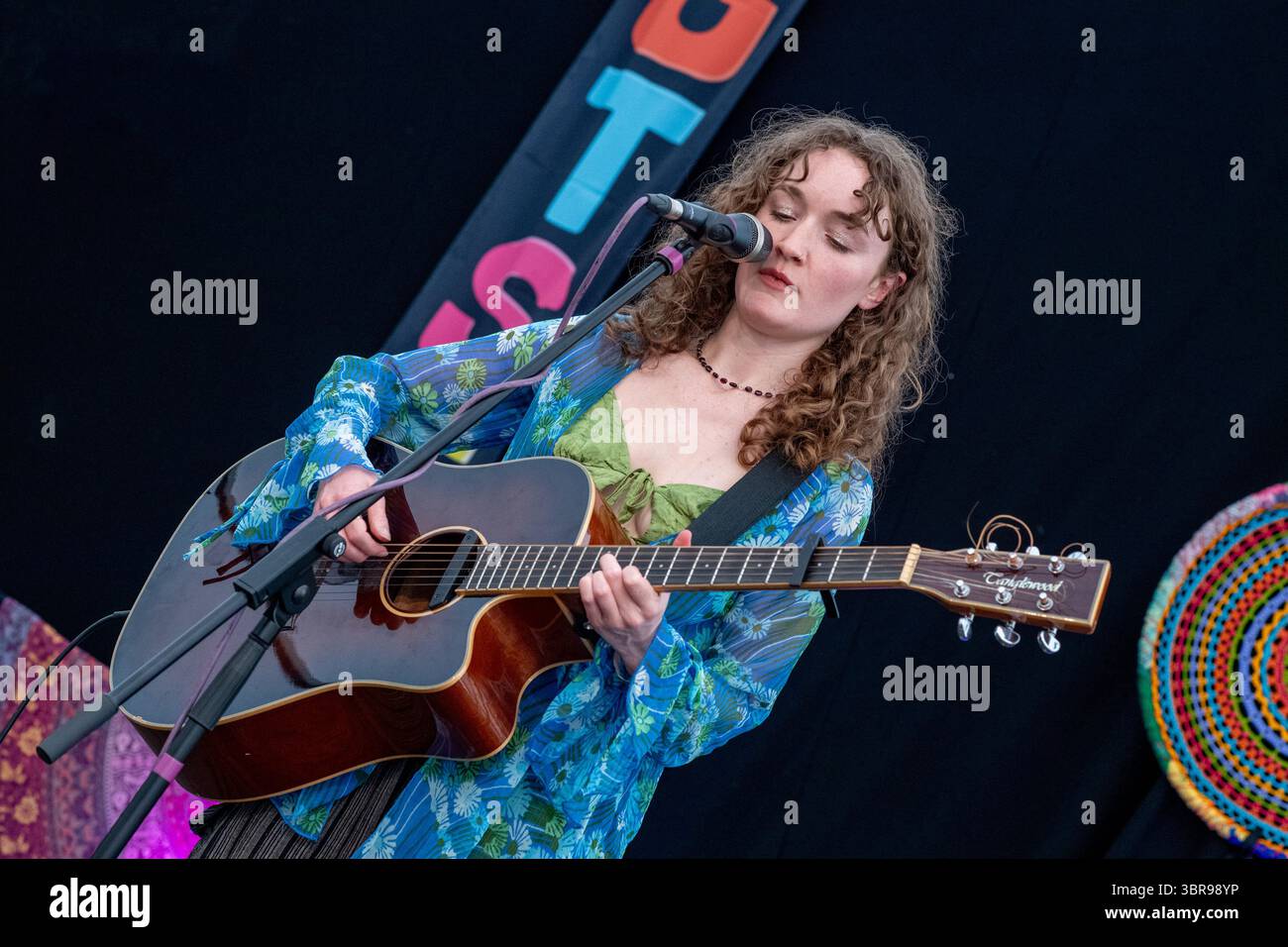 Scottish singer songwriter Mairi Sutherland playing live on stage at ...