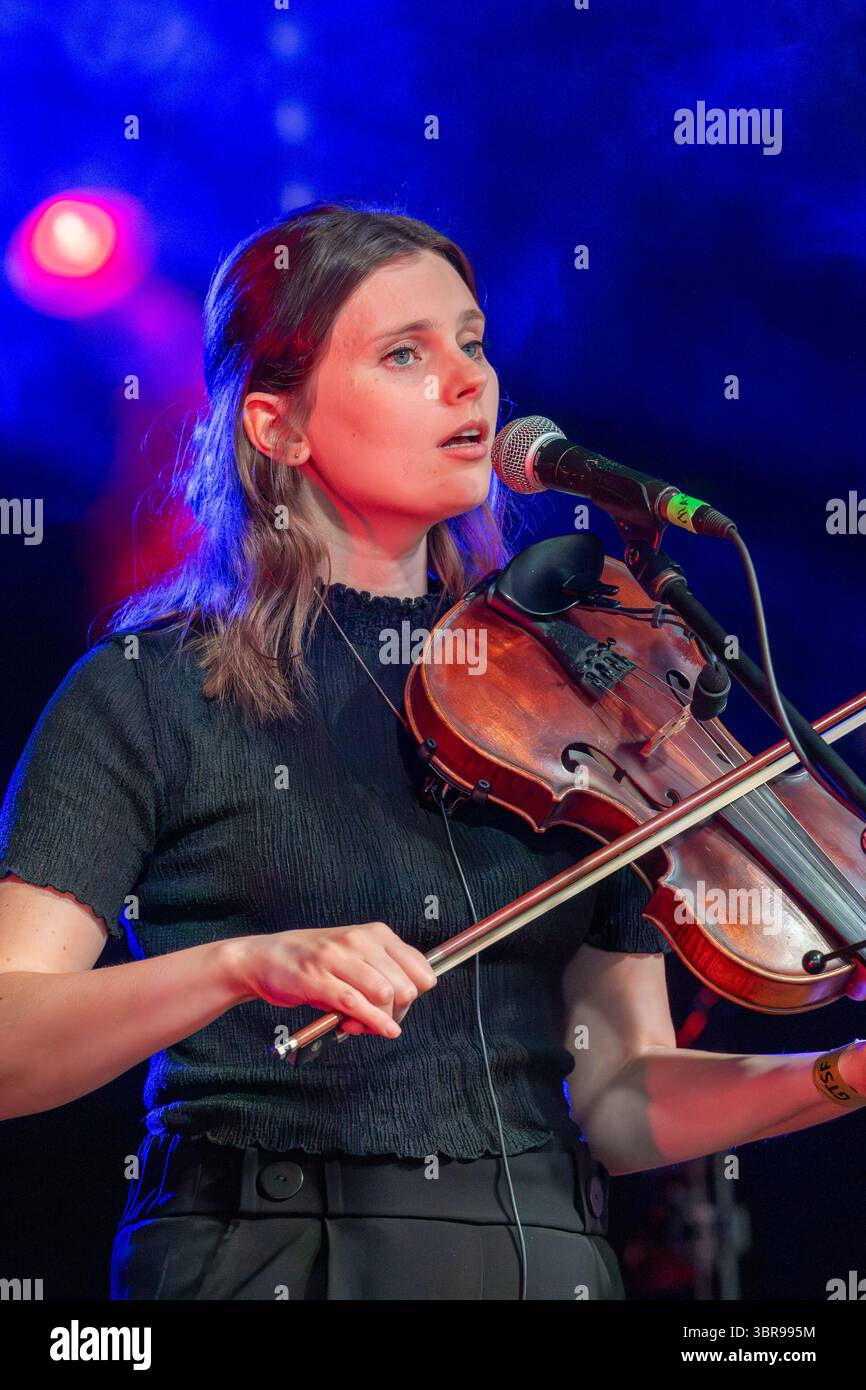 The Magpies an all female folk music band playing live on stage at the ...