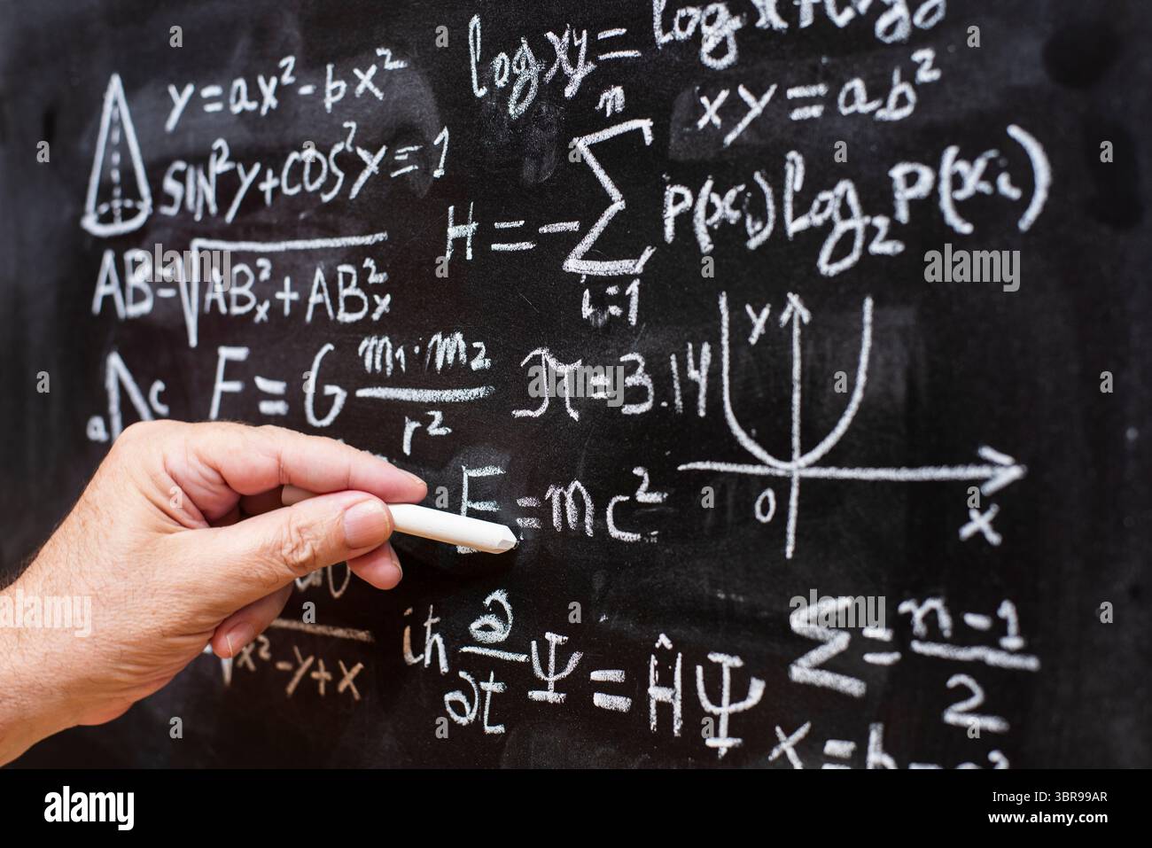 Ecuaciones históricas y formulas de física cuántica escritas a mano con ...