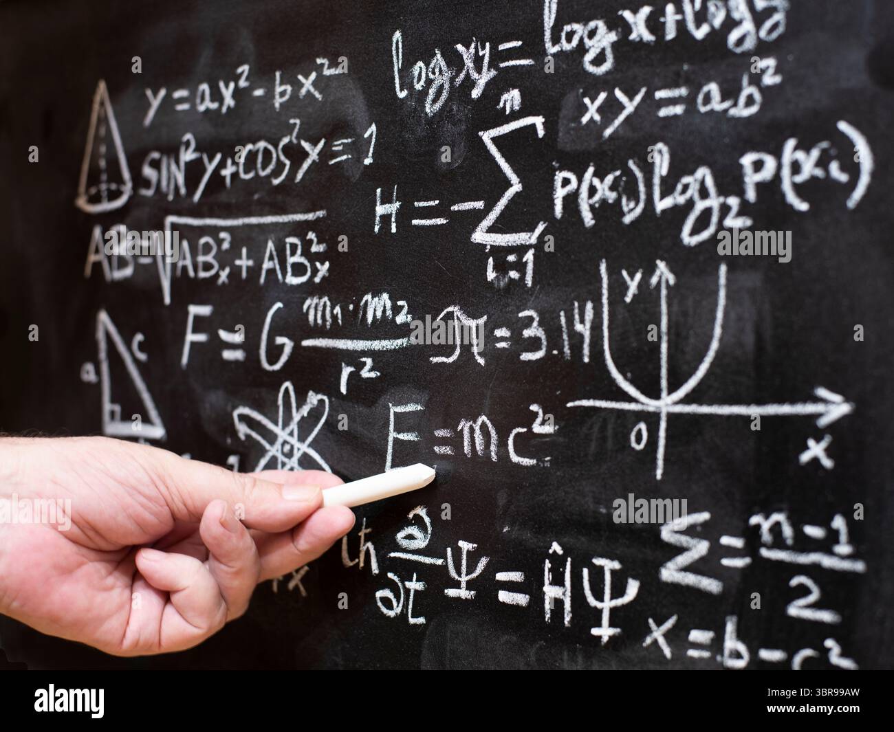 Ecuaciones históricas y formulas de física cuántica escritas a mano con ...