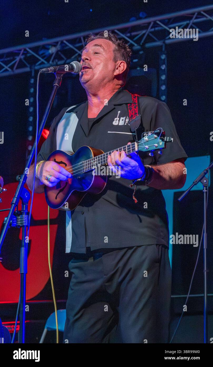 Track Dogs playing live on stage at the 2025 Gate To Southwell music ...