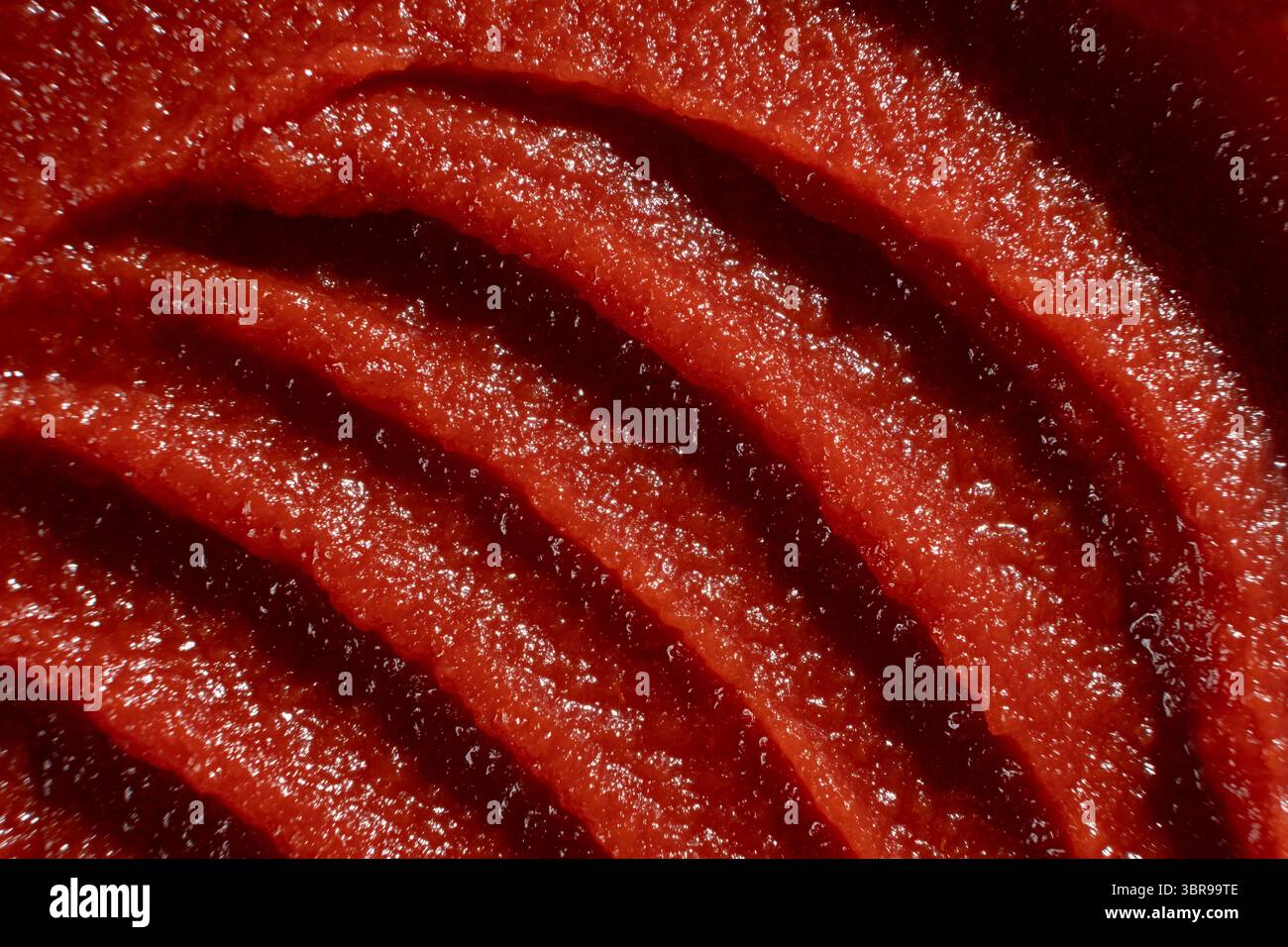 Macro Texture of Rich Tomato Paste. Culinary Red Background Stock Photo ...
