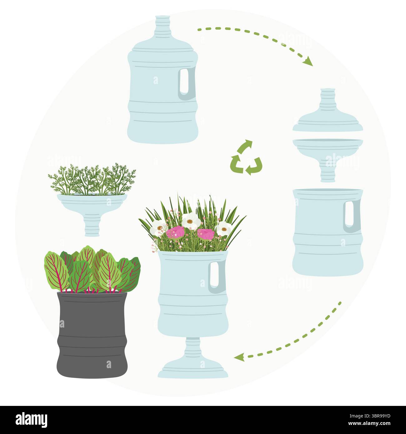 Planters vector vectors Cut Out Stock Images & Pictures - Alamy