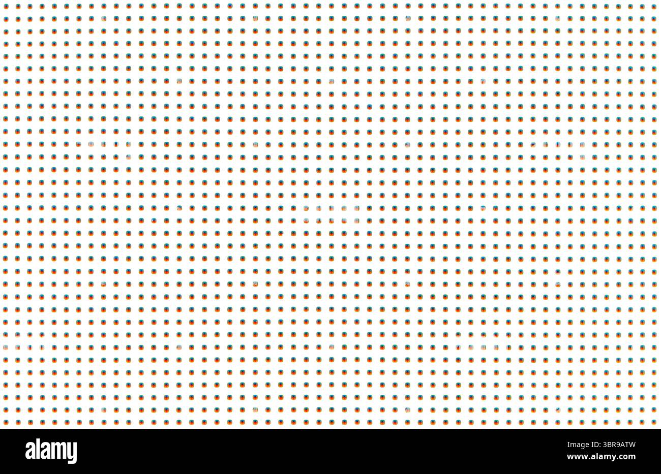 LEDs on a white background. Macro photography of a bright LED screen ...