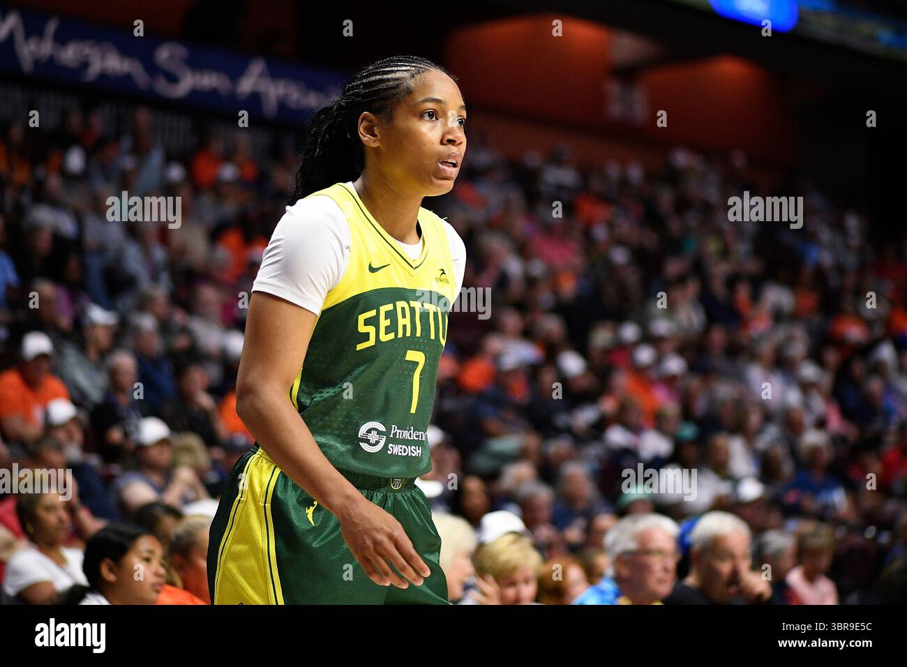 UNCASVILLE, CT - JULY 09: Seattle Storm guard Zia Cooke (7) looks on ...