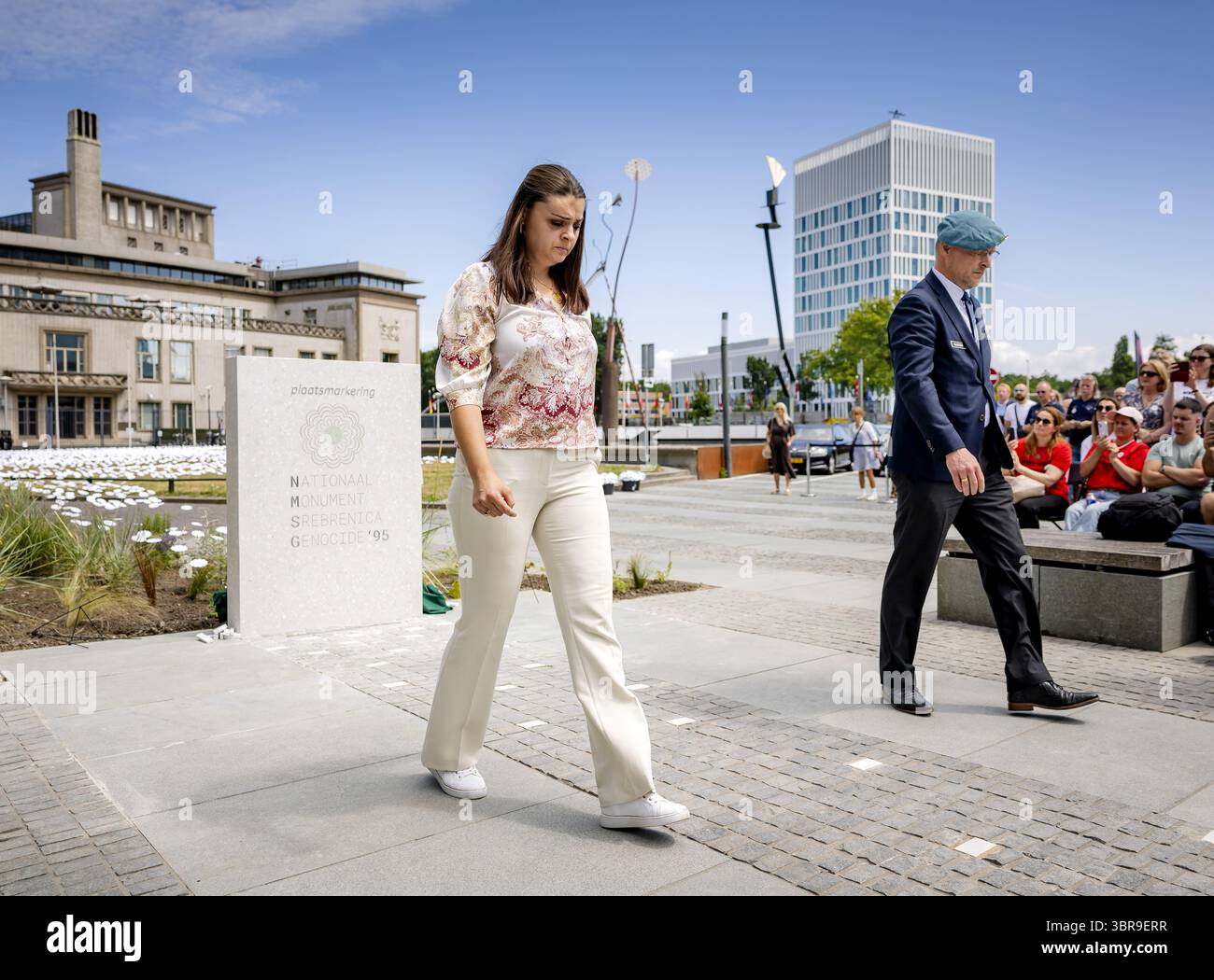 DEN HAAG - The place marker for a Srebrenica monument on Churchill ...