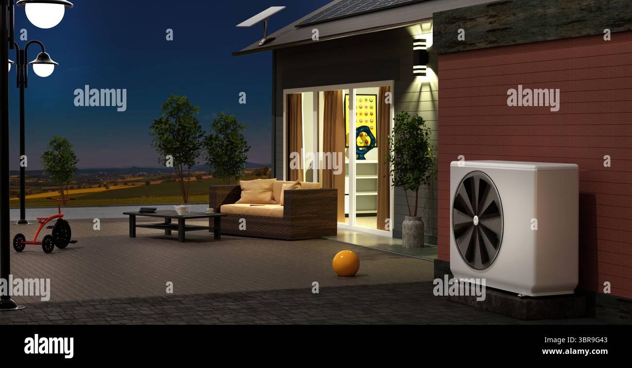 A Modern Heat Pump Heating System And Solar-energy System For Private ...