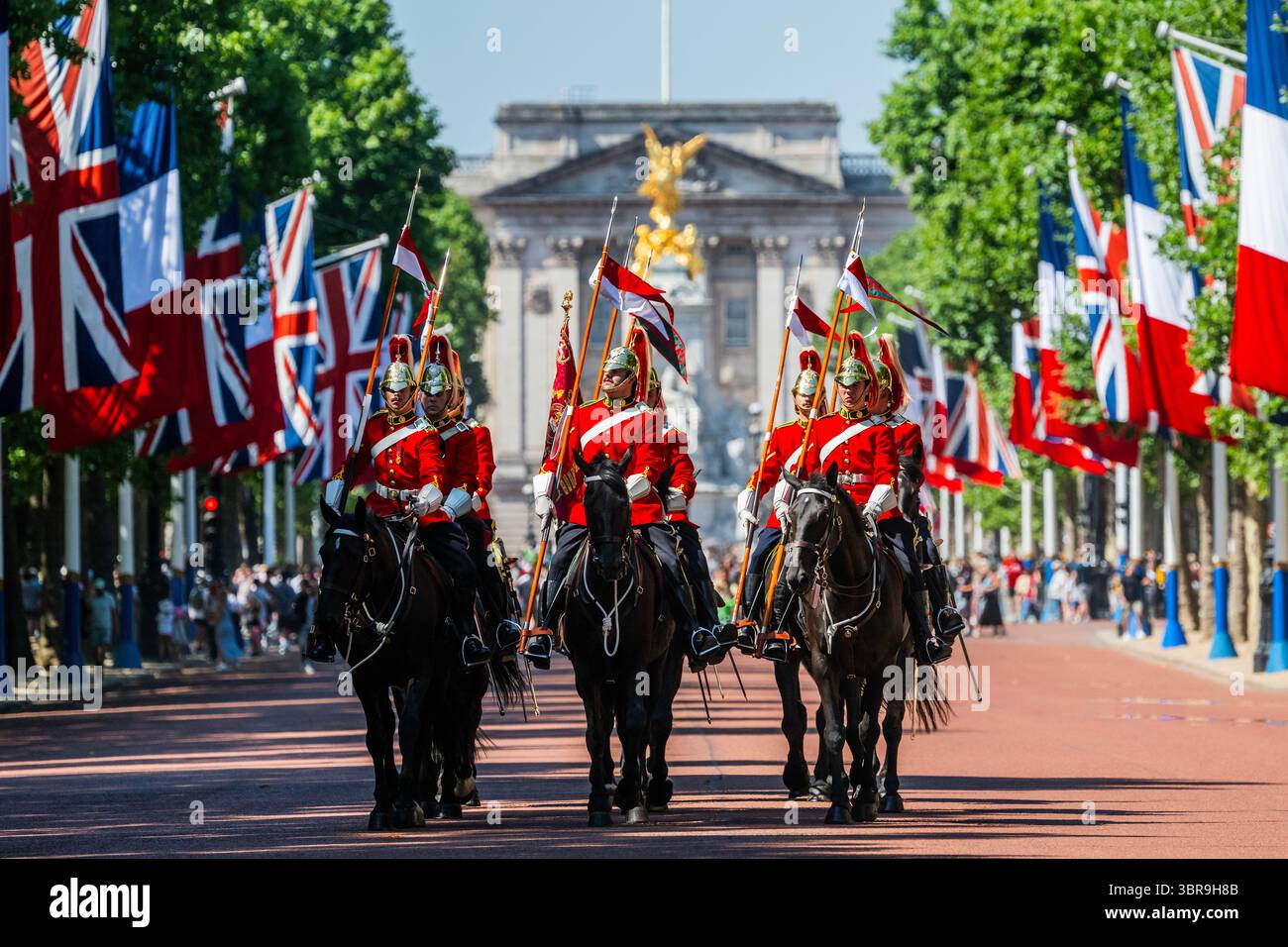 London, UK. 11th July, 2025. Riding up the Mall with the British and ...