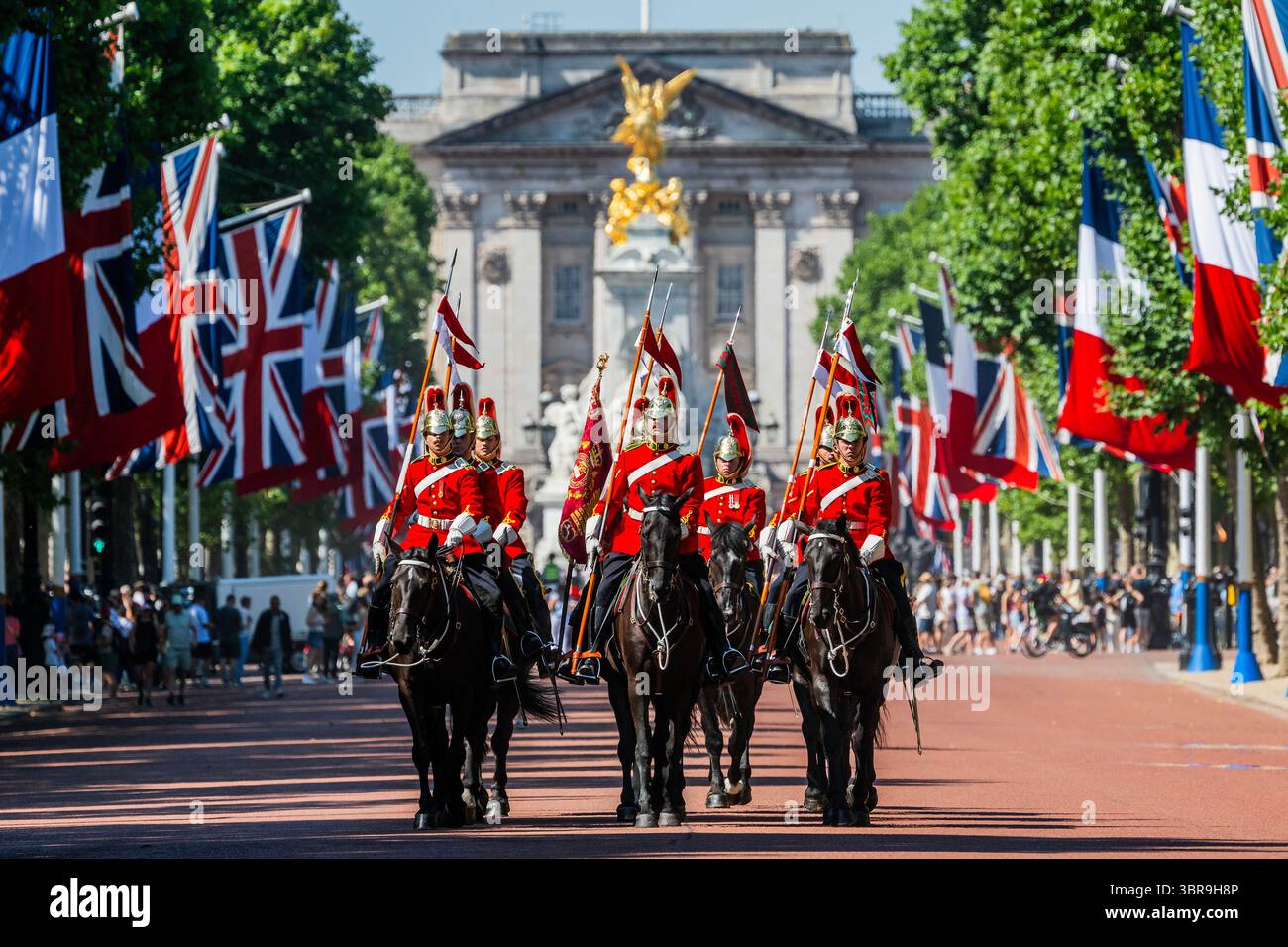London, UK. 11th July, 2025. Riding up the Mall with the British and ...