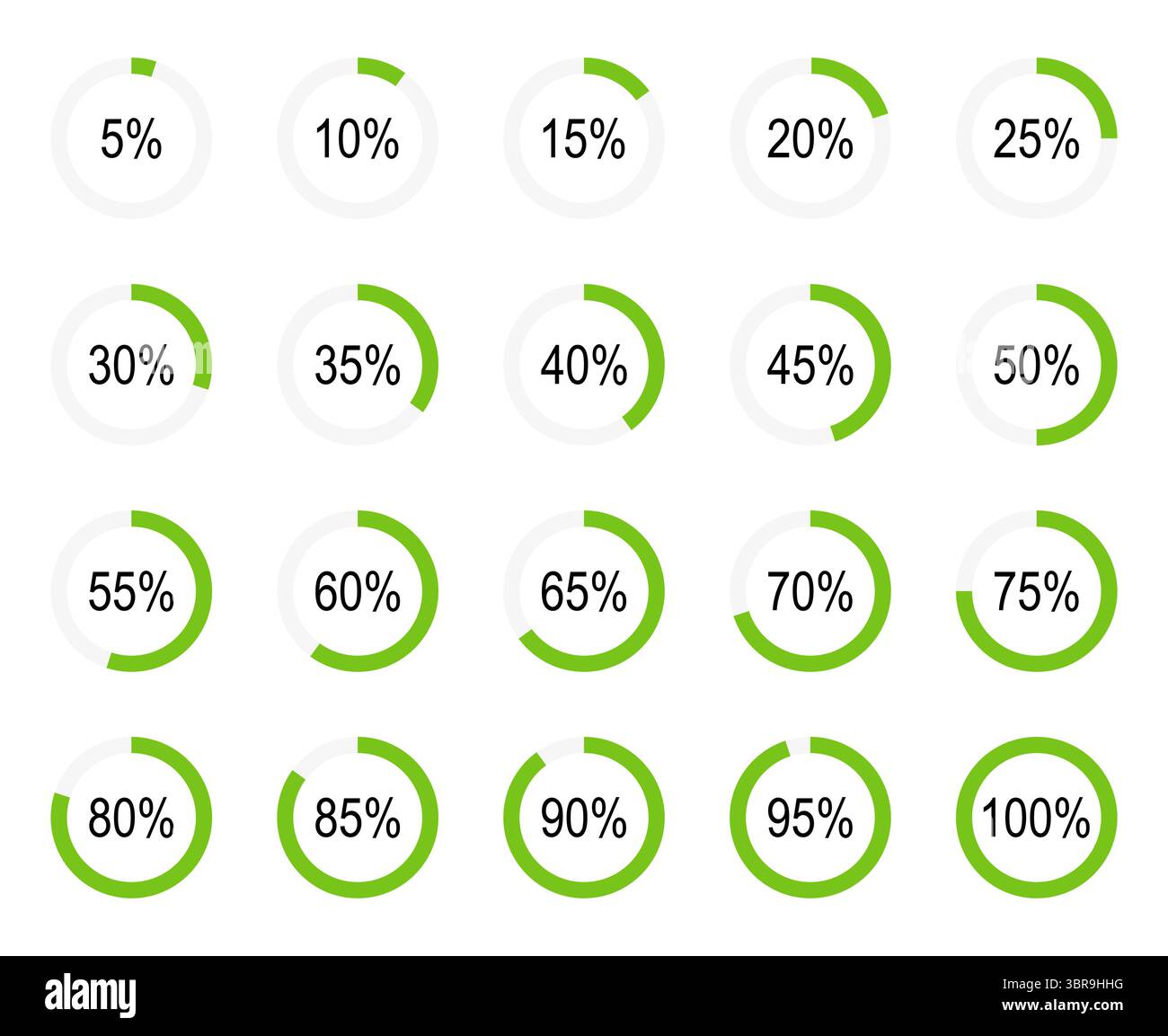 Infographic elements. Pie charts. Percent download, dashboard for web, app. Analysis in percent ...