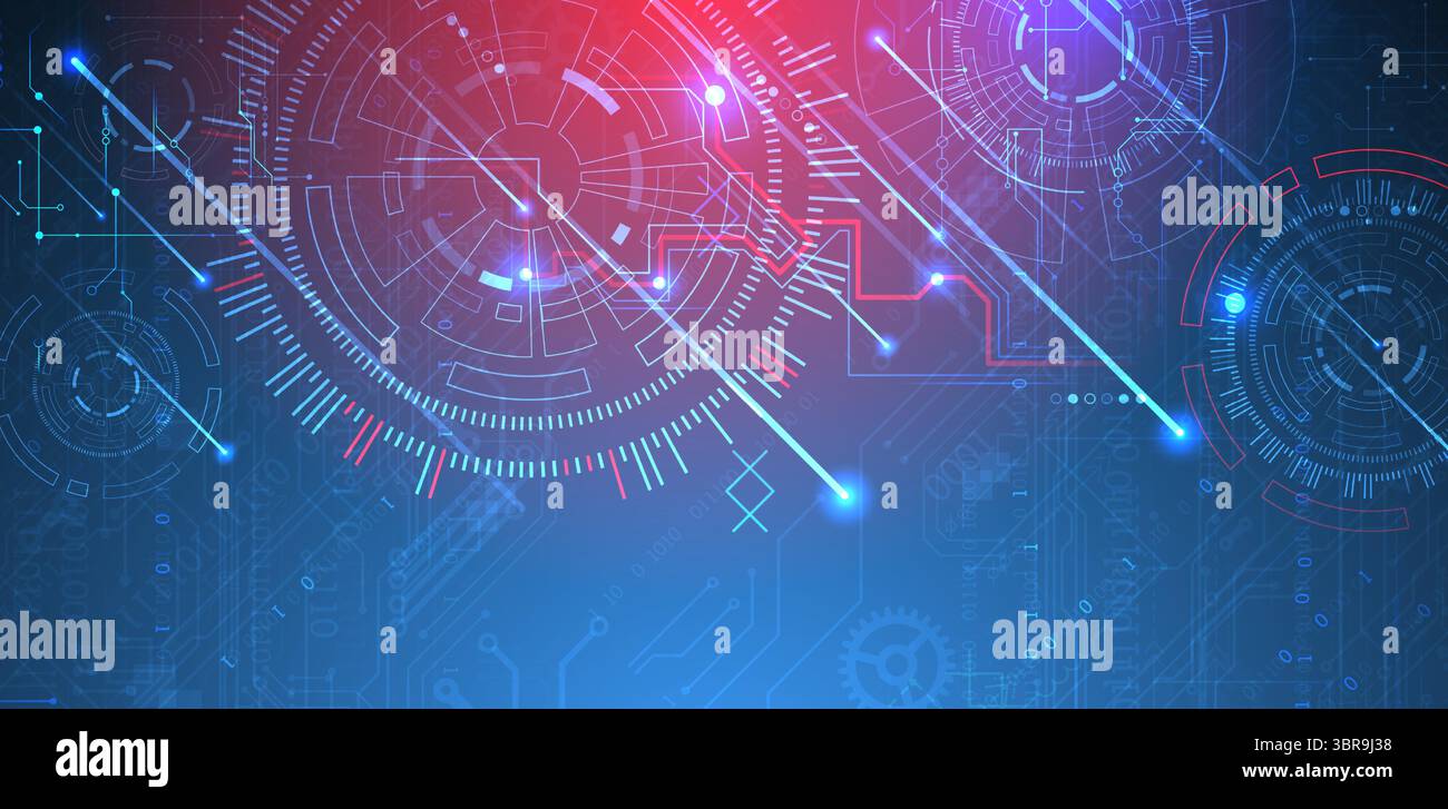 Abstract background. Scientific and technological concept with the use ...