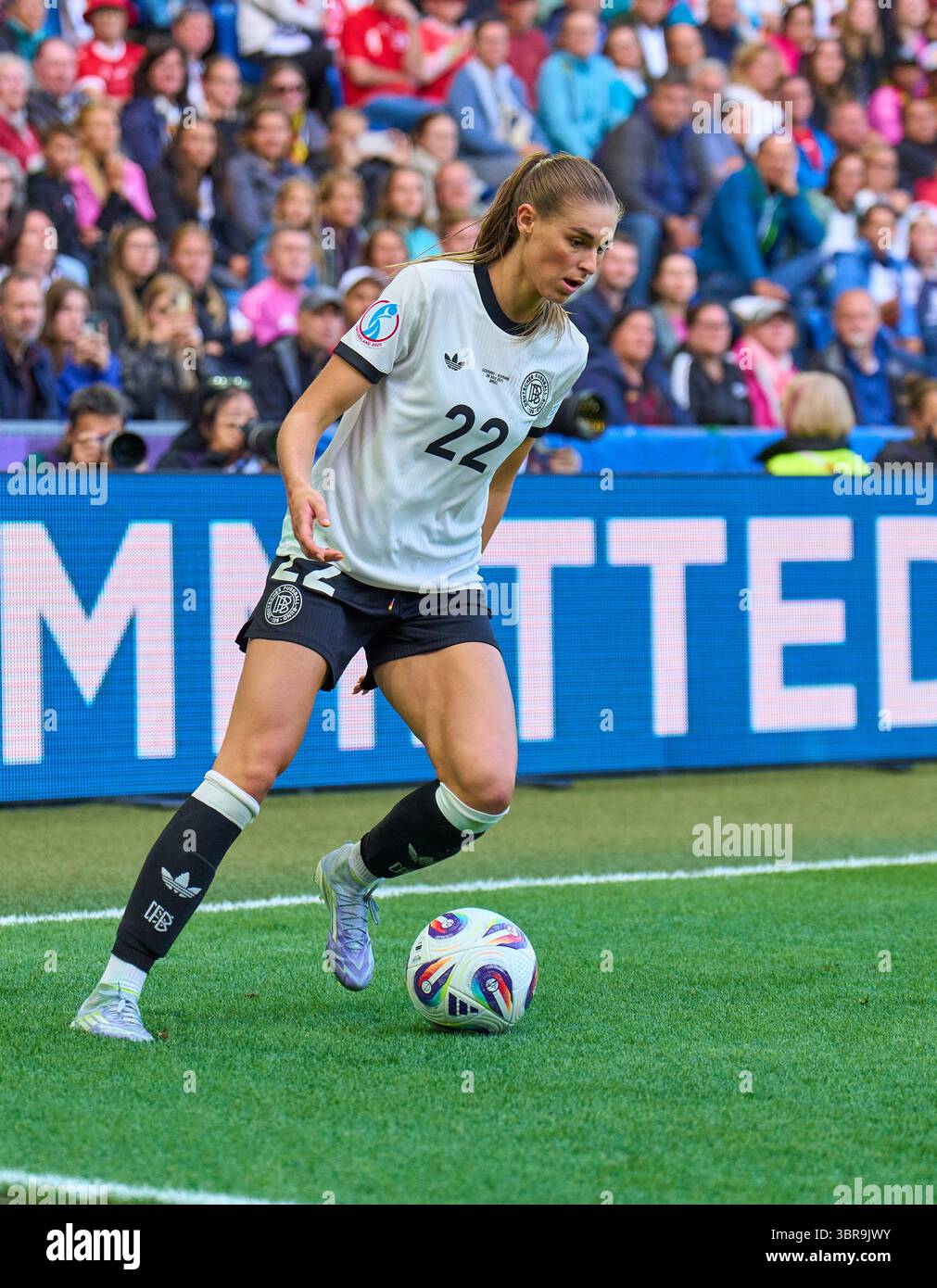 Jule Brand, #22 of Team Germany in the football UEFA Women EURO 2025 ...