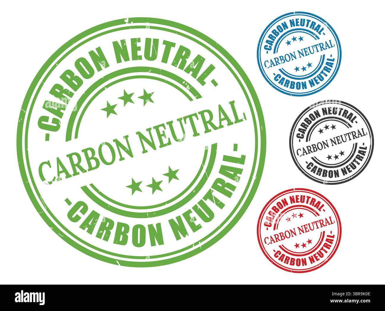 A Sustainable Product Badge Pack, Carbon Neutral Grunge Stamp Vectors ...