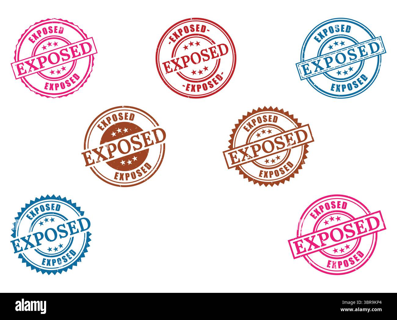A Extensive Exposed Stamp Collection, Vector Set of Disclosure ...