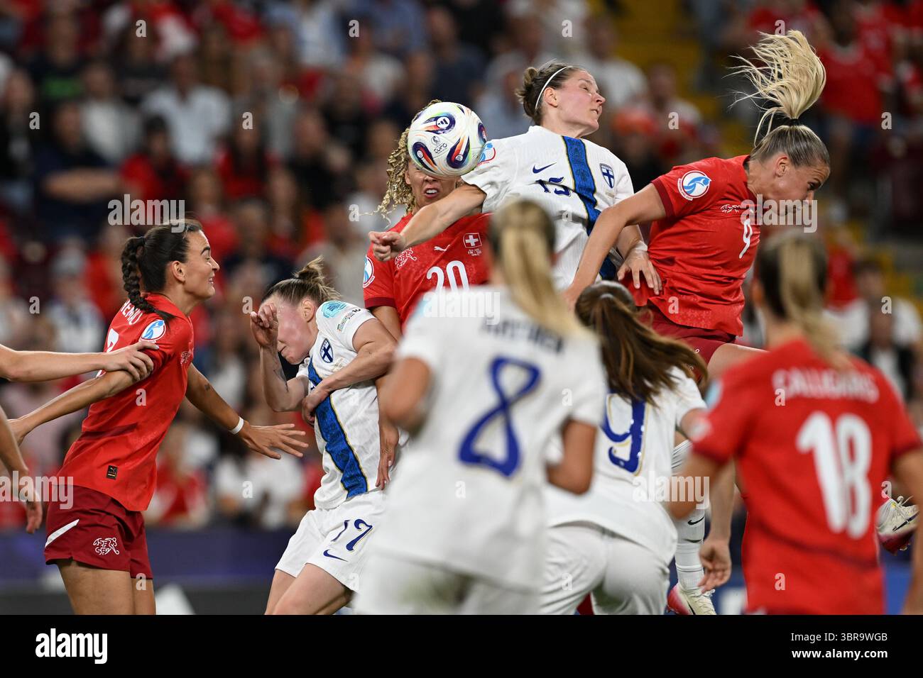 Sanni Franssi (17) of Finland, Alayah Pilgrim (20) of Switzerland ...