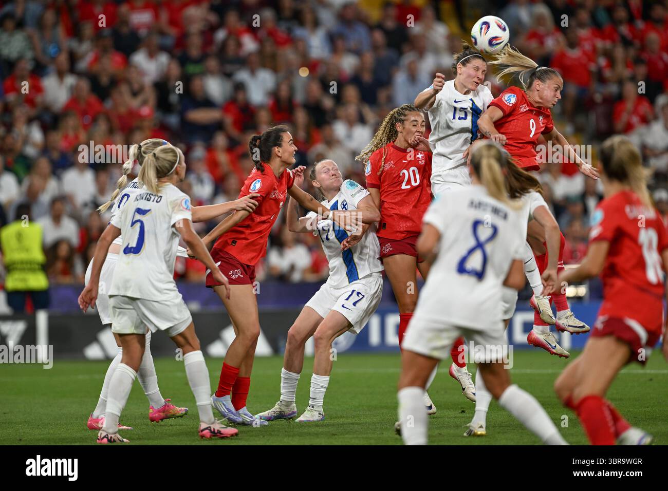 Sanni Franssi (17) of Finland, Alayah Pilgrim (20) of Switzerland ...