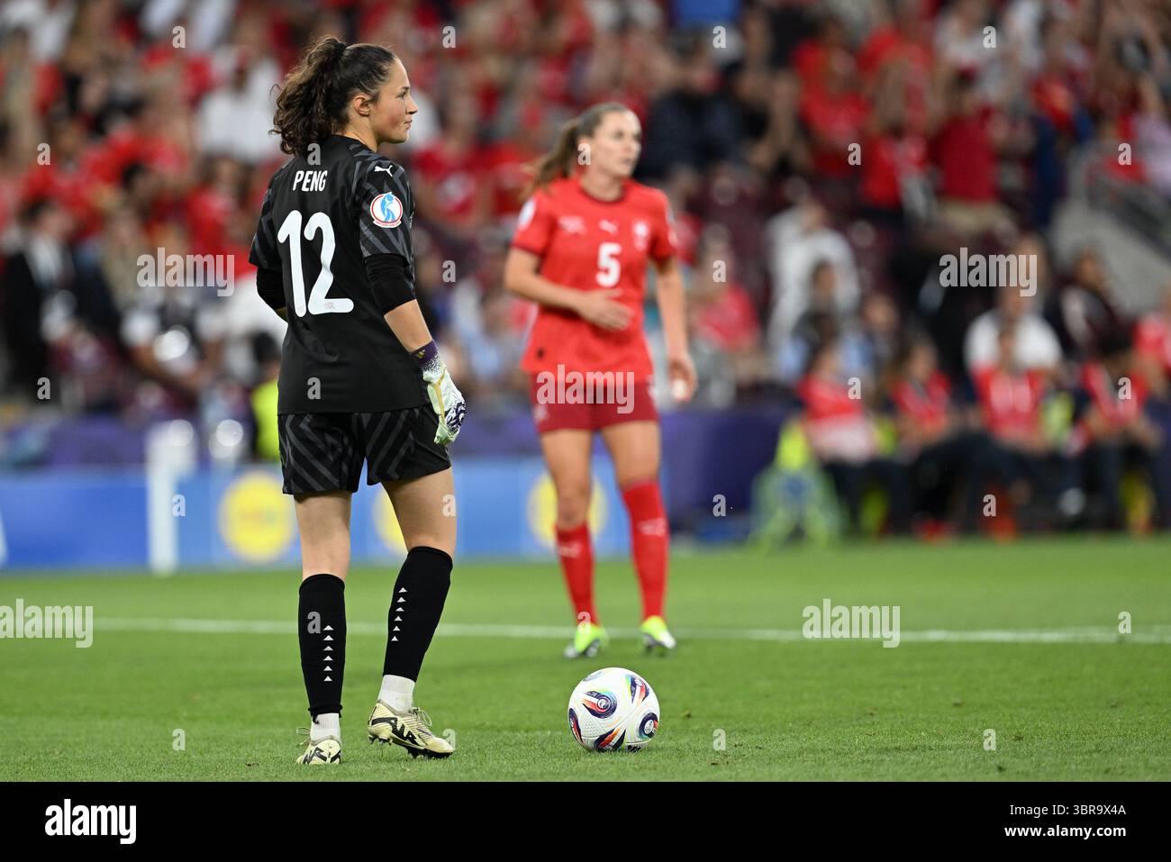 goalkeeper Livia Peng (12) of Switzerland pictured during the matchday ...