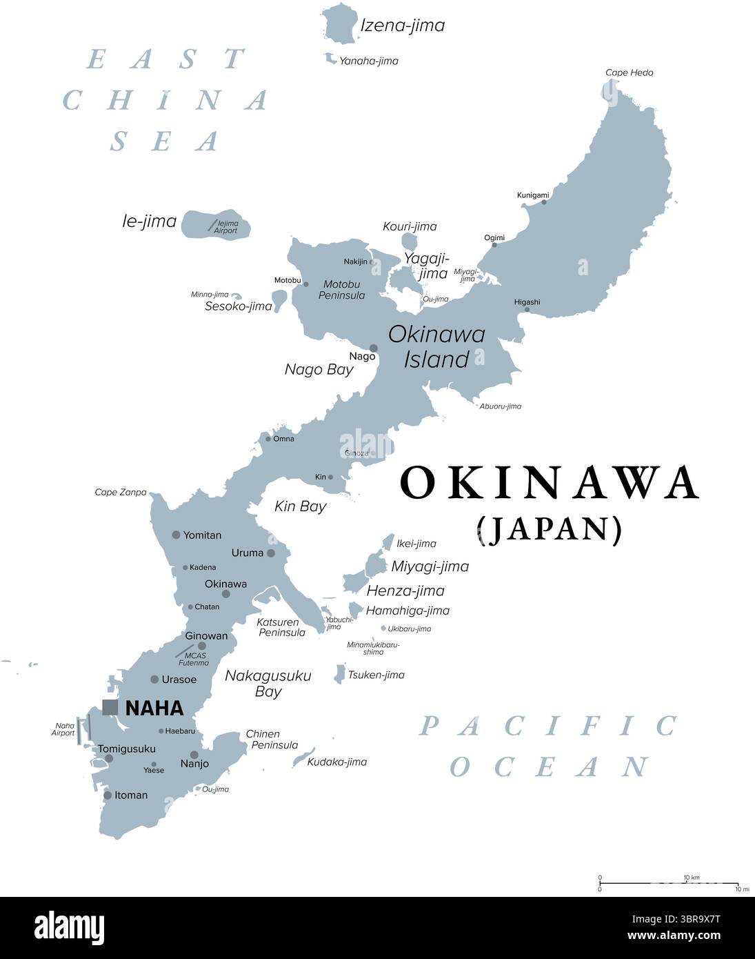 Map of okinawa hi-res stock photography and images - Alamy