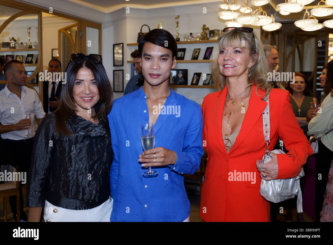 Paris, France. 10th July, 2025. Jamila Gherras, model & actor Jeremy ...