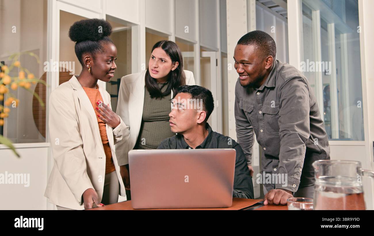 Collaborative Team Discussion in a Modern Office Setting for Innovative ...