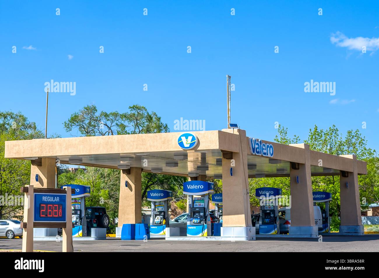 Santa Fe, NM, USA - May 17, 2025: Valero Gas Station on the outskirts ...
