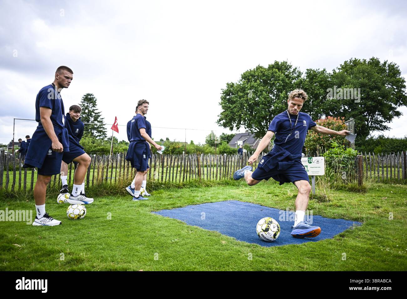 Gent's Matisse Samoise pictured in action during a team building ...