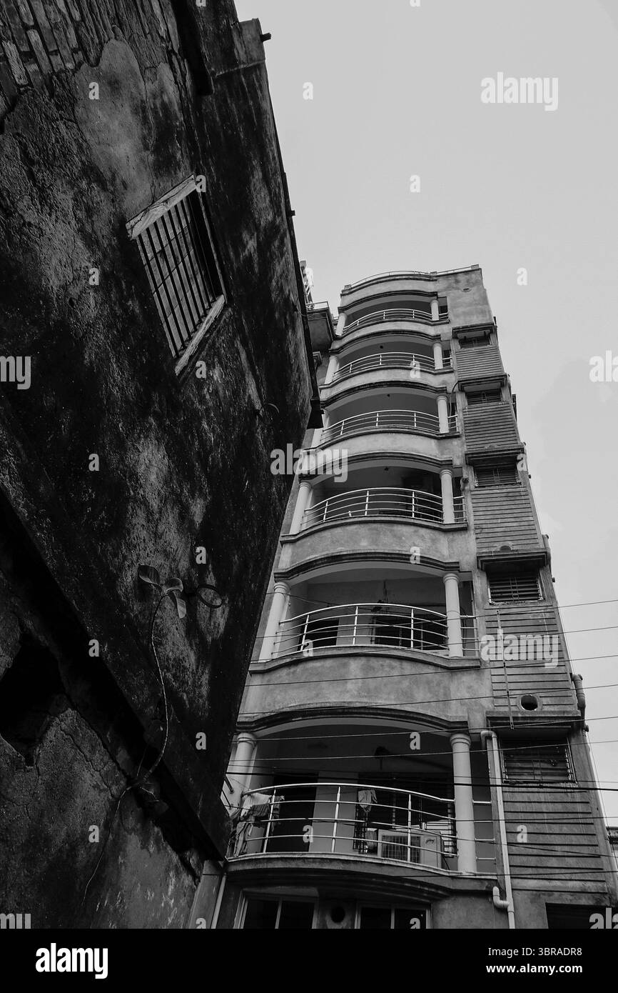 New flats flat residence Black and White Stock Photos & Images - Alamy