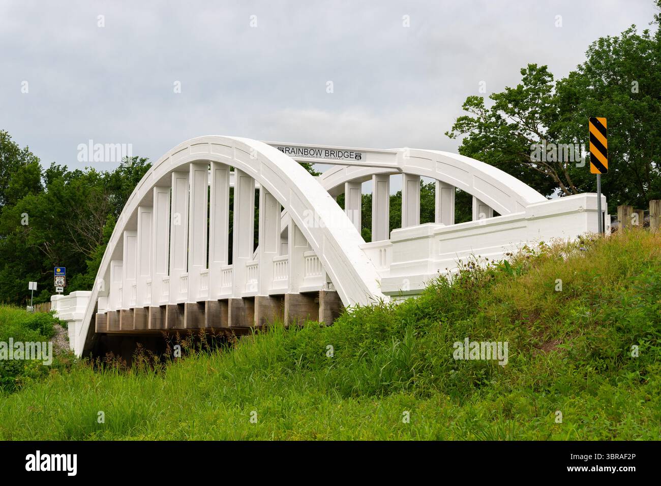 The historic Brush Creek Bridge, also known as the Rainbow Bridge, on ...