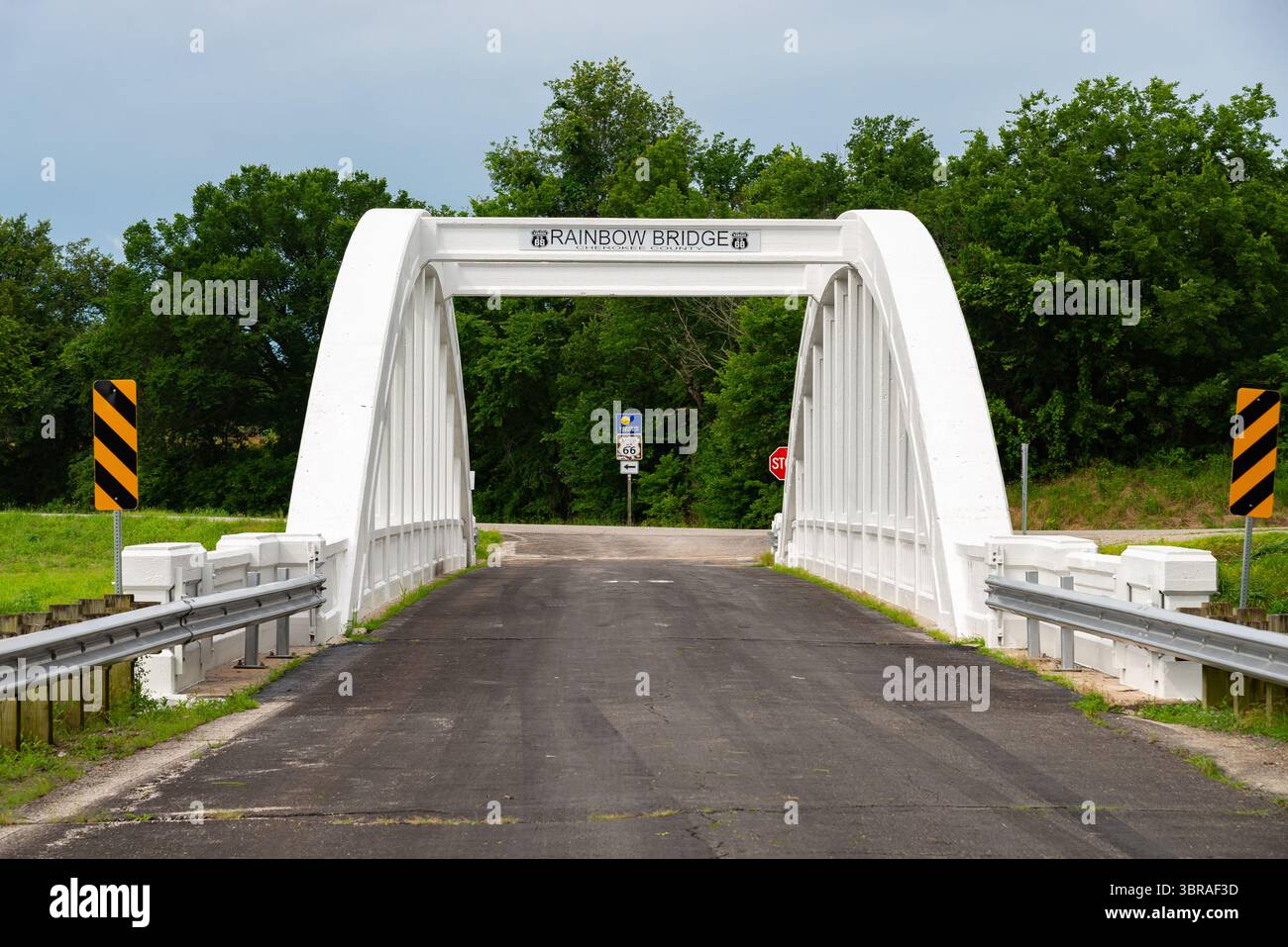 The historic Brush Creek Bridge, also known as the Rainbow Bridge, on ...