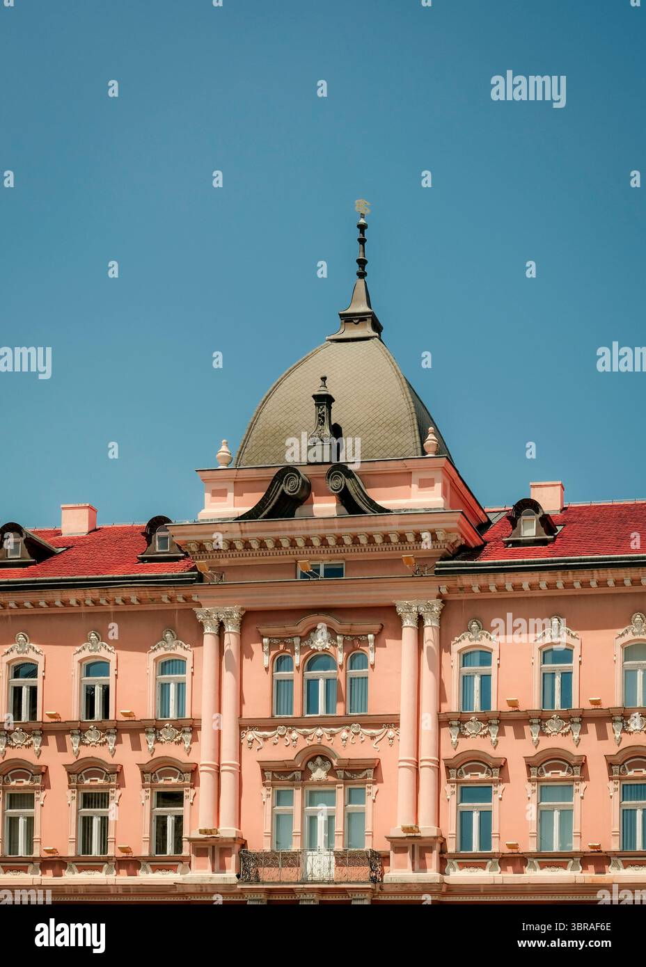 Ornate historic building facade with decorative dome and classic ...