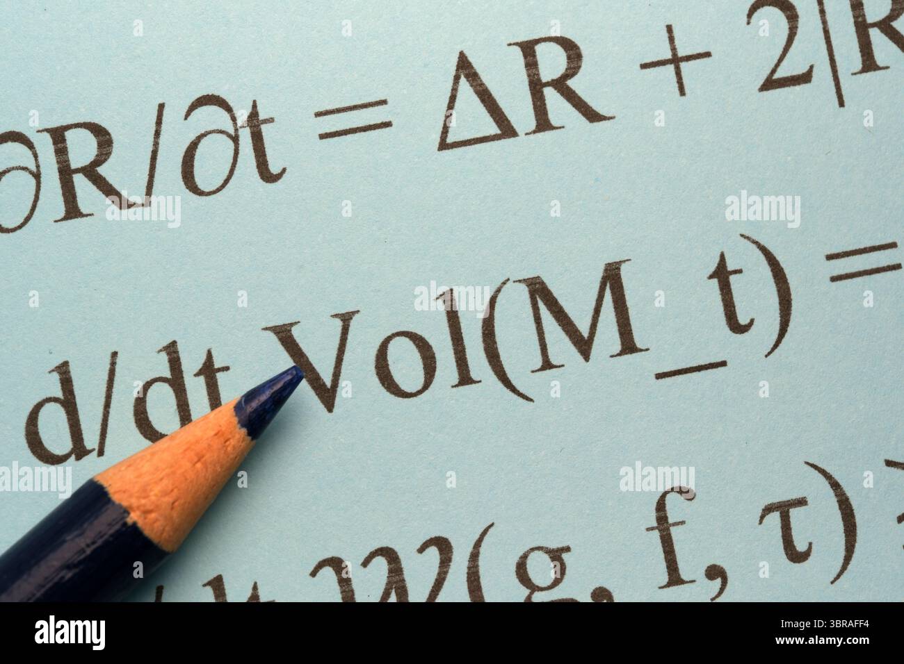 Mathematical expressions and calculations sketched in detailed ...