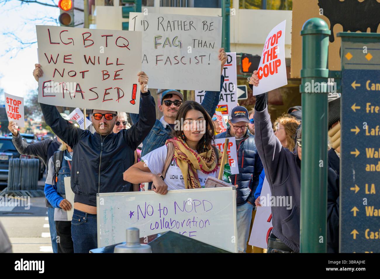 New Orleans, LA, USA - February 17, 2025: Closeup of marchers with ...