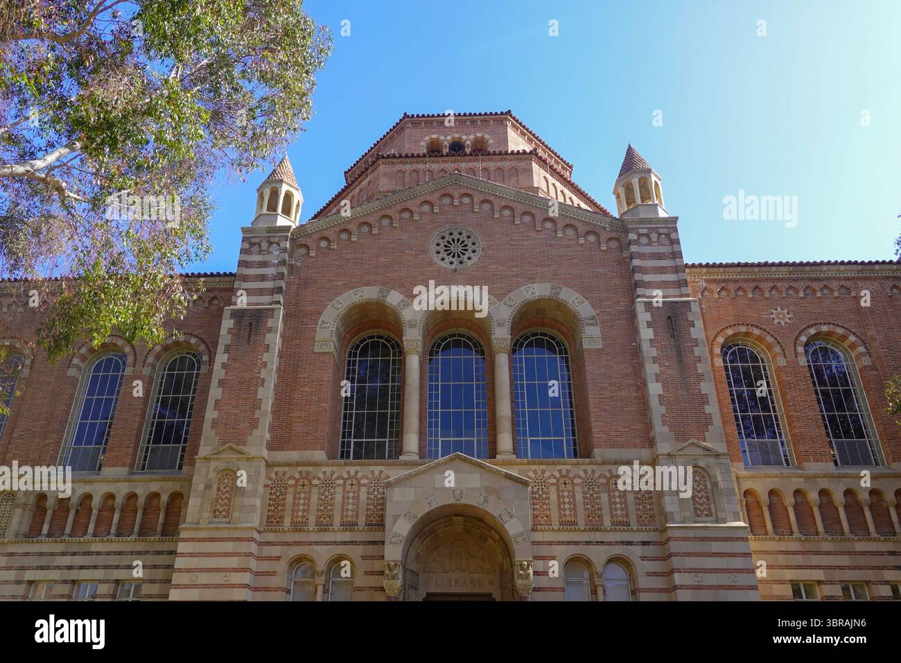 Romanesque Royce Hall under Golden Light Stock Photo - Alamy