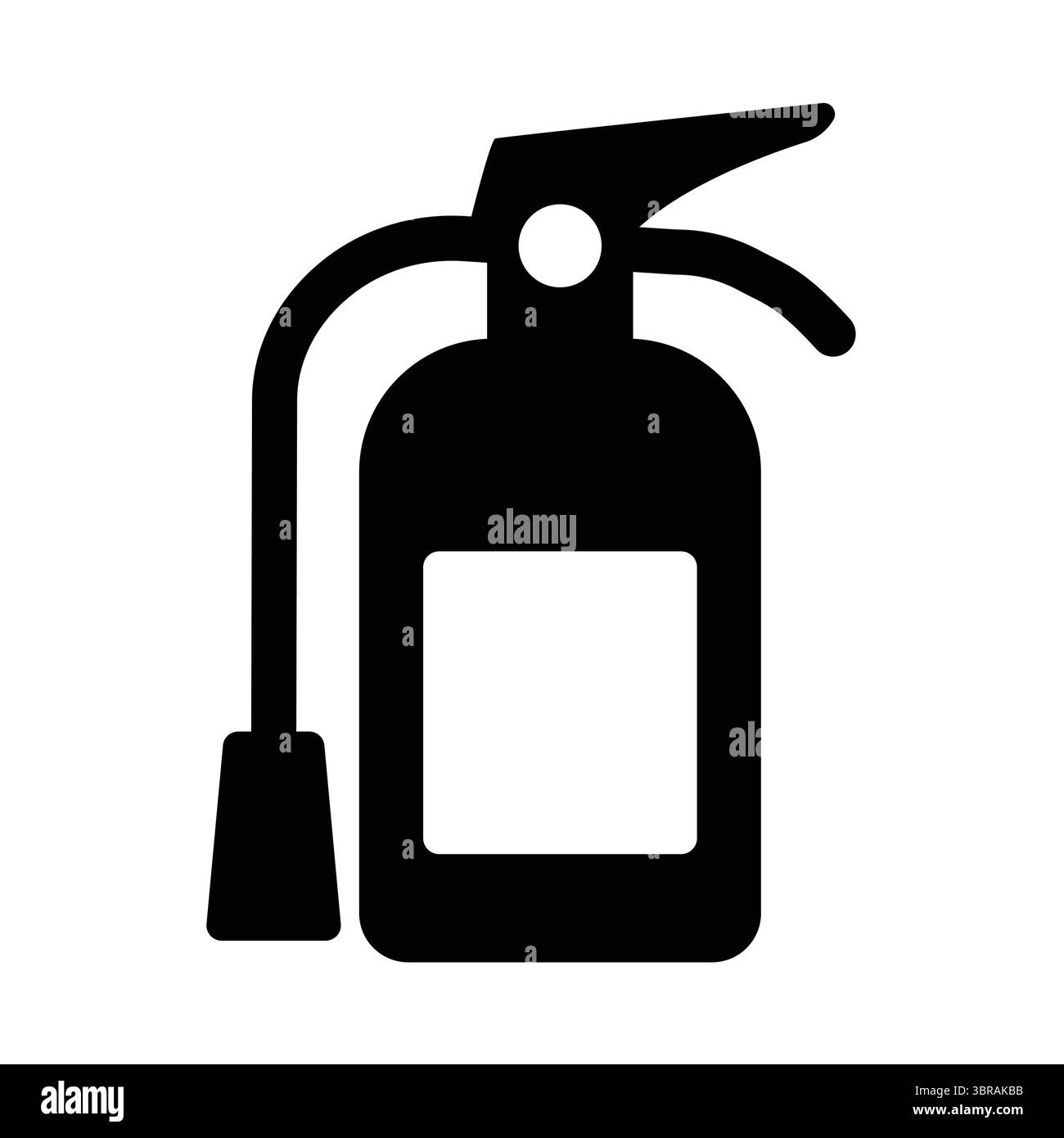 A black silhouette of a fire extinguisher, ideal for safety-related ...